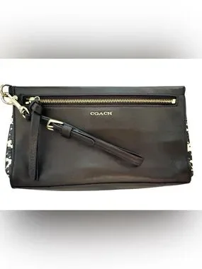 Coach | Bags | Rare Coach Madison Large Clutch In 2tone Python Embossed ...